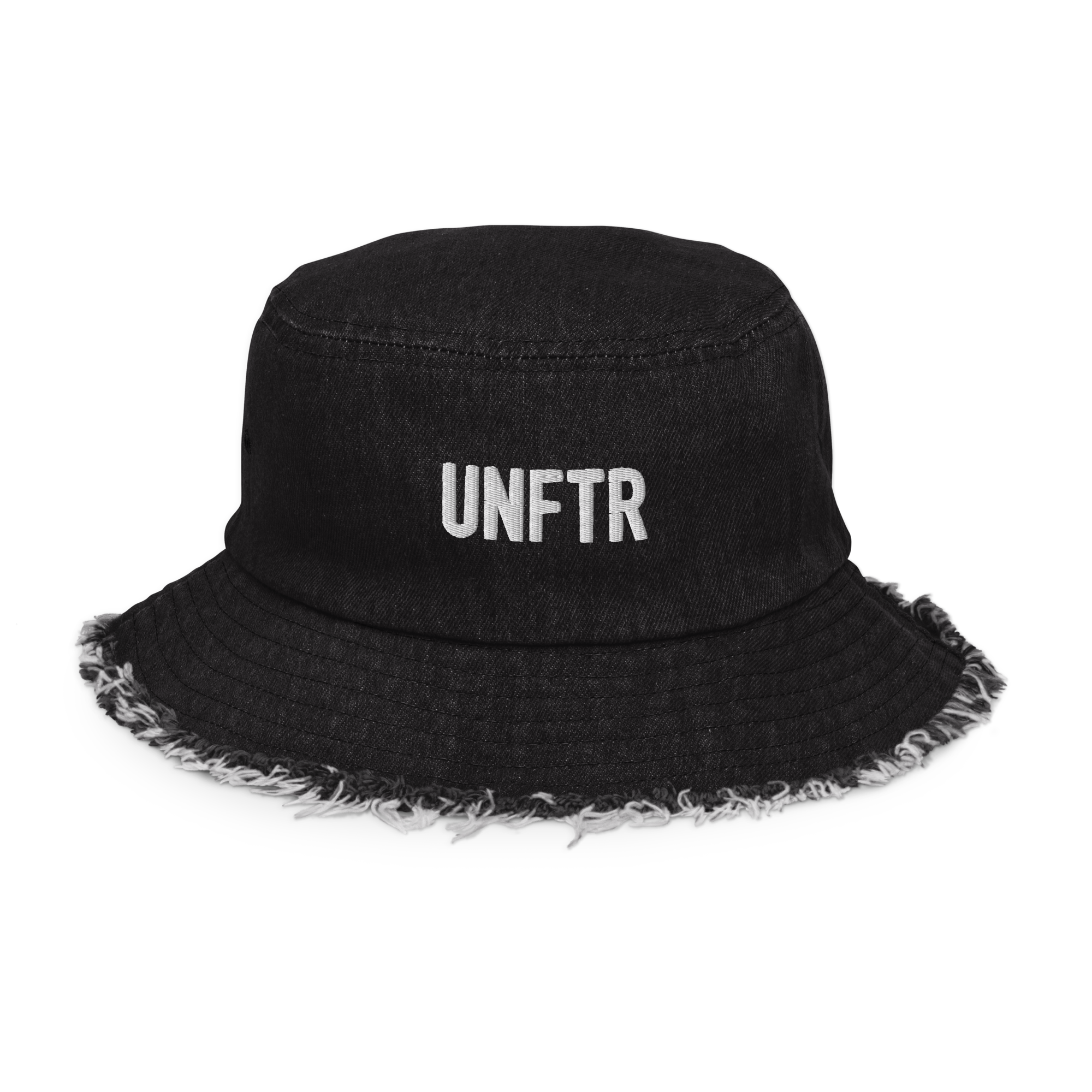 Distressed Denim Bucket Hat | UNFTR Podcast